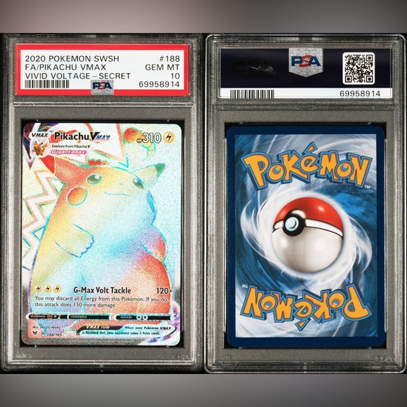 Other | Full Art Pikachu Vmax Secret Rare 188 220 Pokmon Sword Shield ...